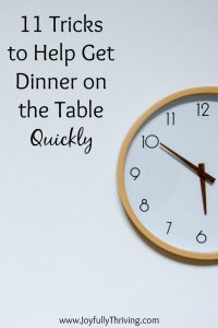 11 Tricks to Get Dinner on the Table Quickly